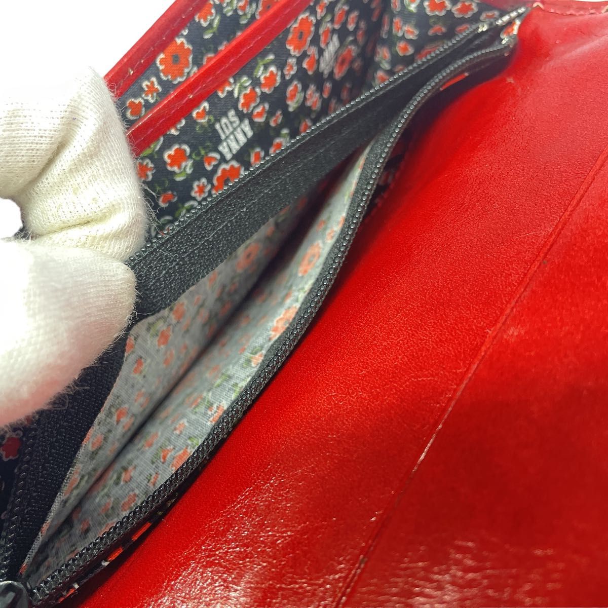 ANNA SUI】 アナスイ がま口 長財布 レザー ロングウォレット ANNA SUI】 アナスイ がま口 長財布 レザー ロングウォレット