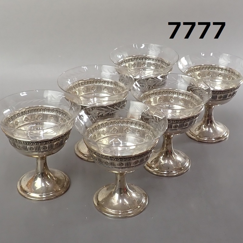 Yahoo!オークション - FK-7777 アンティーク デザートグラス スターリ...