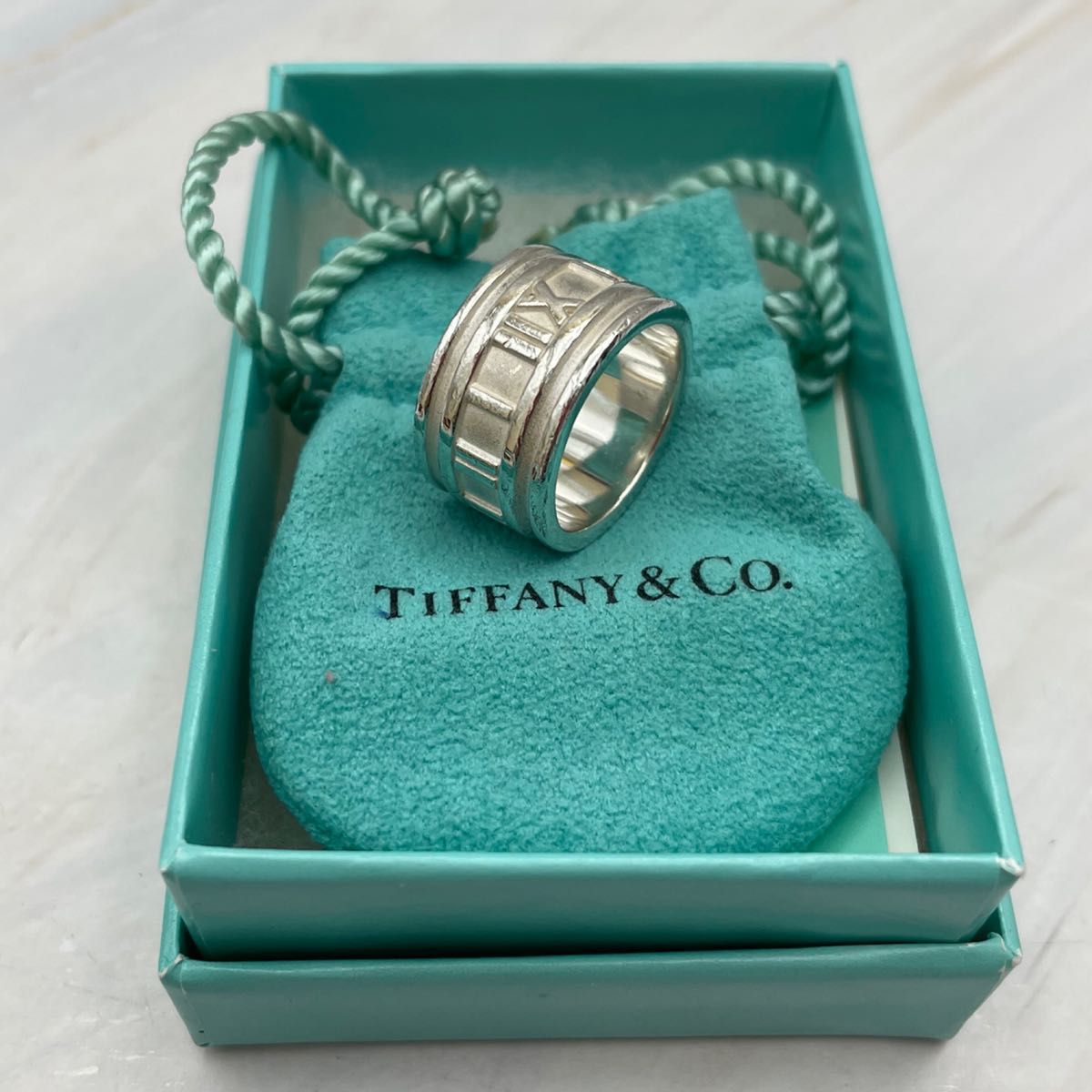 Tiffany&Co ティファニー アトラス ワイドリング 指輪 SV925 10 Tiffany&Co ティファニー アトラス ワイドリング 指輪 SV925 10