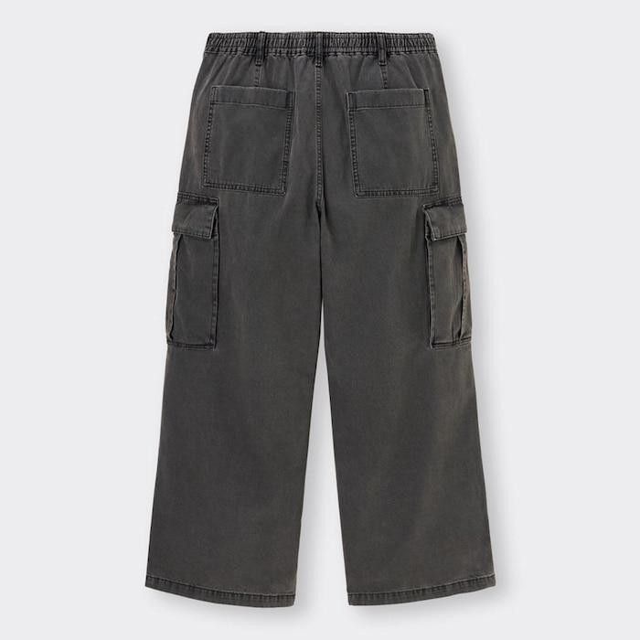 GU 新作 デニムスーパーワイドカーゴパンツ DARK GRAY Lサイズ GU 新作 デニムスーパーワイドカーゴパンツ DARK GRAY Lサイズ