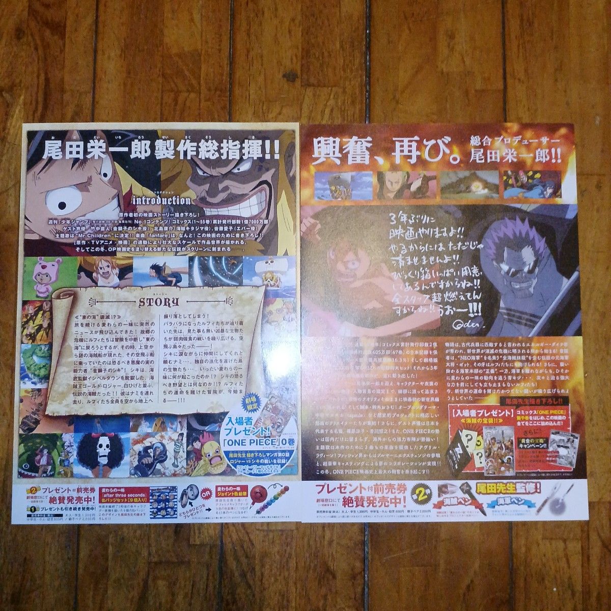 ONE PIECE ワンピース(劇場版チラシ・フライヤー)15枚セット ONE PIECE ワンピース(劇場版チラシ・フライヤー)15枚セット