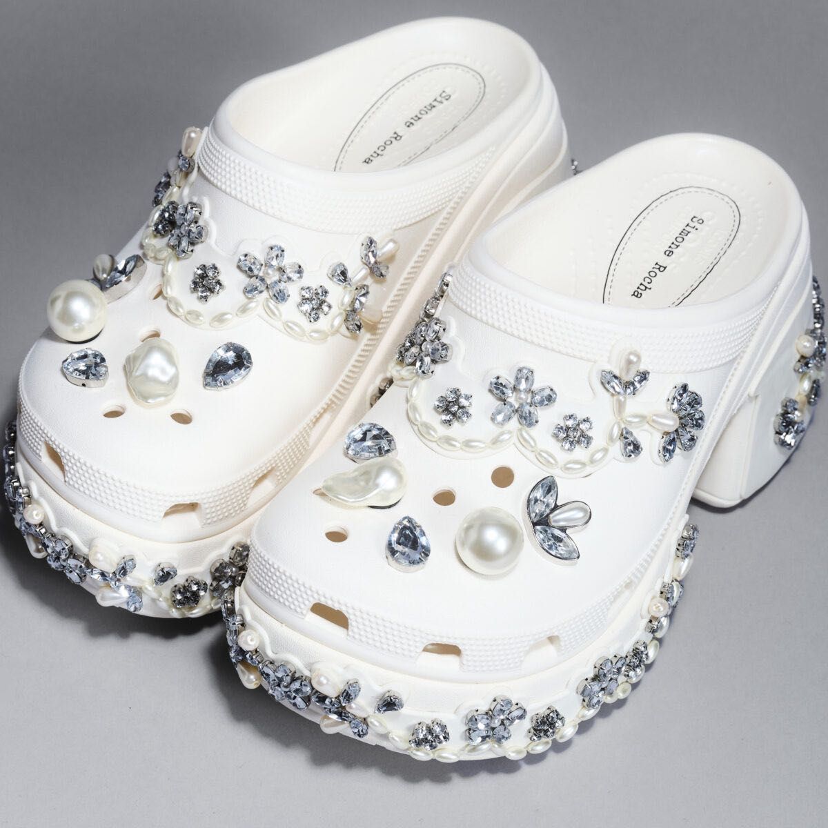 Simone Rocha Crocs シモーネロシャ クロックス 厚底 ホワイト Simone Rocha Crocs シモーネロシャ クロックス 厚底 ホワイト