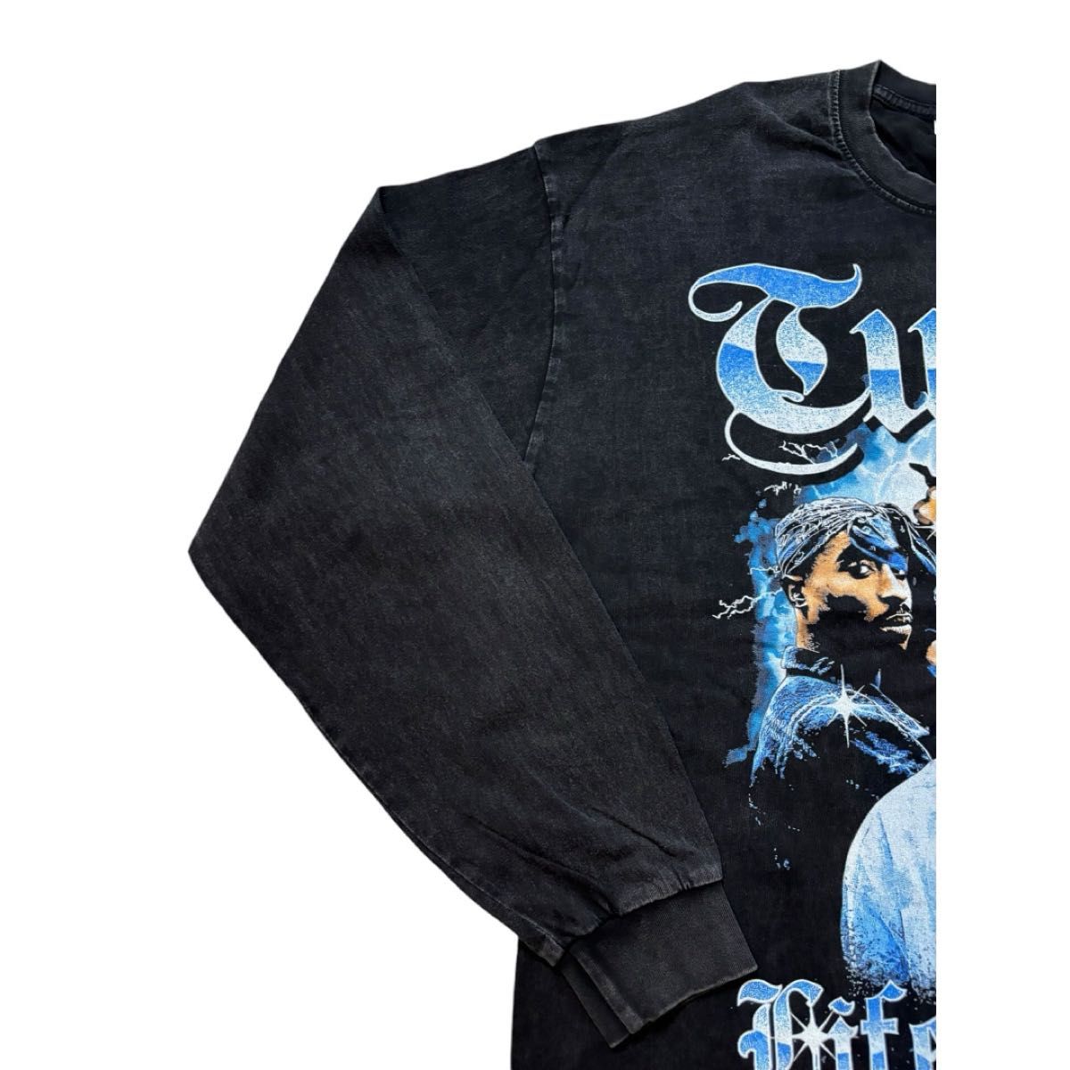 TUPAC 2PAC ヴィンテージ加工 ラップ RAPTEE 長袖Tシャツ XL TUPAC 2PAC ヴィンテージ加工 ラップ RAPTEE 長袖Tシャツ XL
