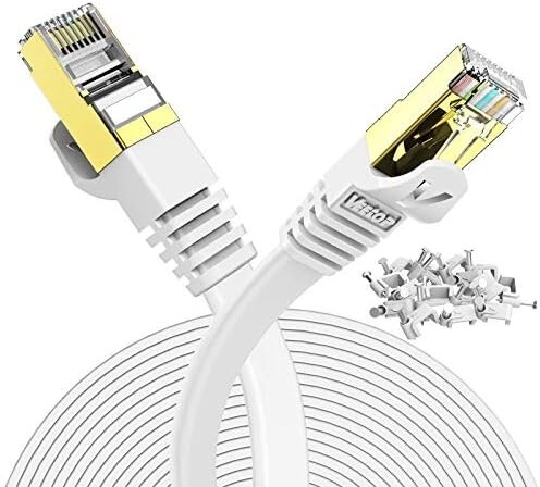 Yahoo!オークション - 50m LANケーブル CAT7 高速 Veetop ギガビット 1...