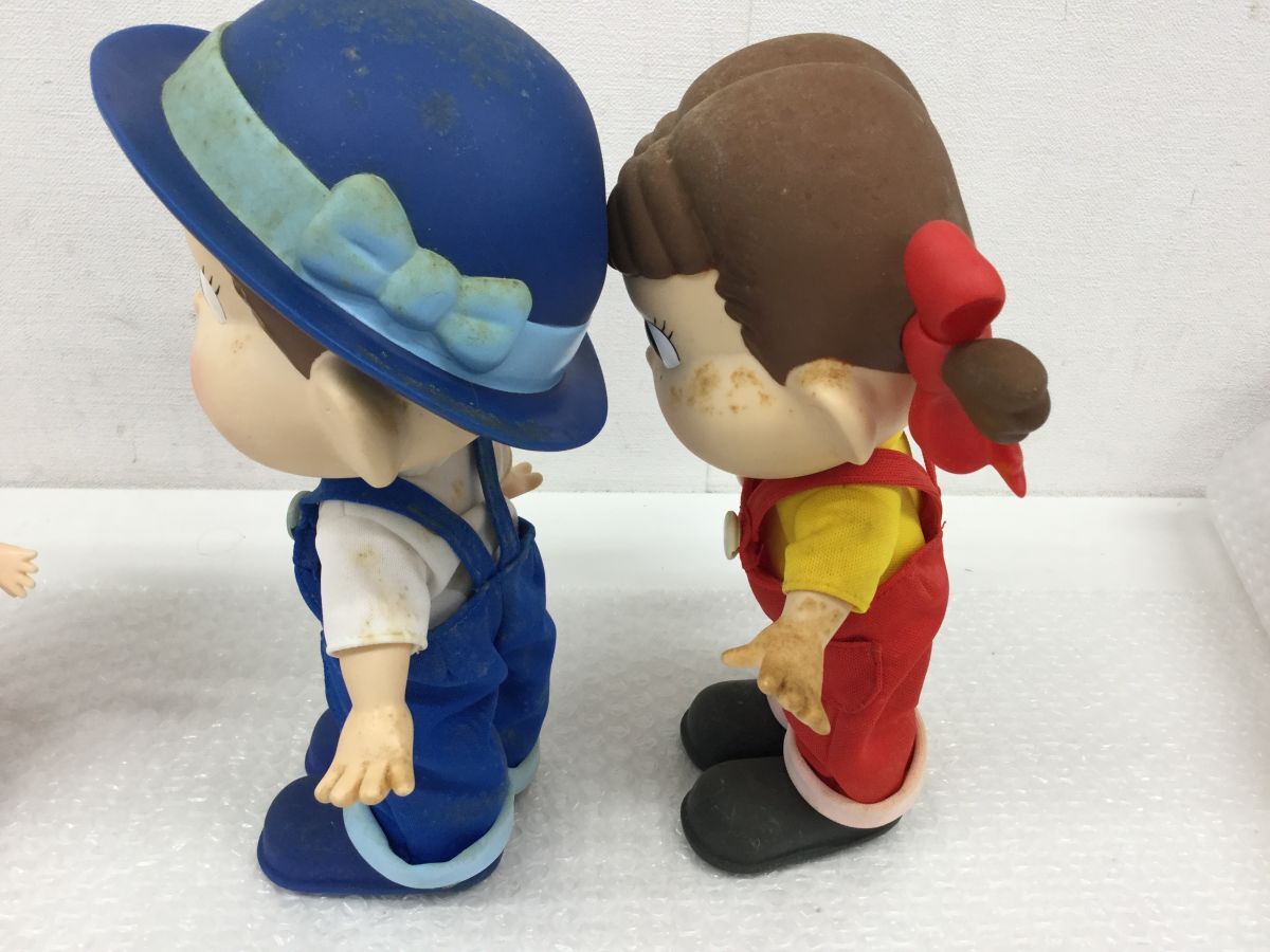 Yahoo!オークション - YS130-100 不二家 ペコちゃん ポコちゃん ソフビ...