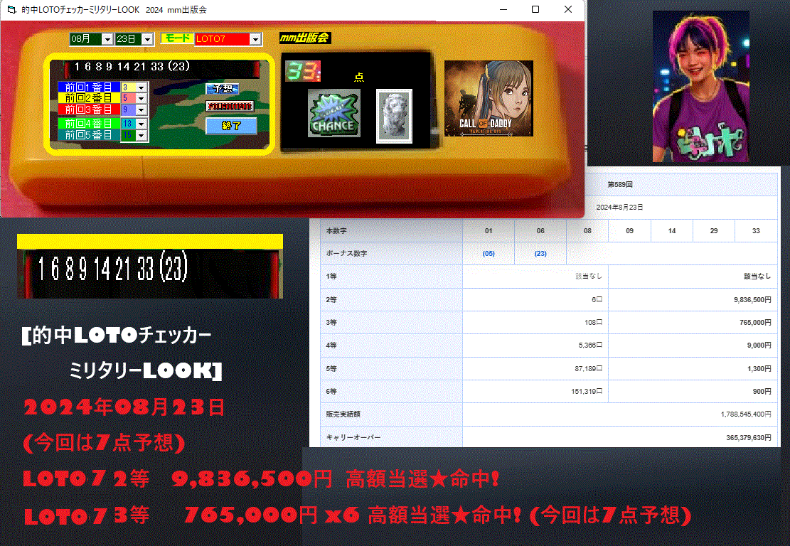 Yahoo!オークション - 新作 [的中LOTOチェッカーミリタリーLOOK2024] 2...