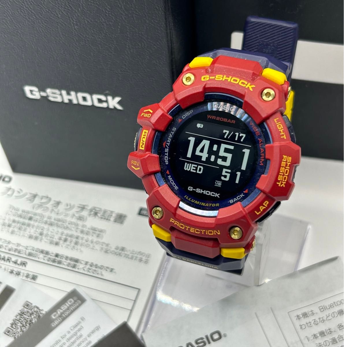 美品】CASIO G-SHOCK FCバルセロナ コラボモデル 3481 カシオ 美品】CASIO G-SHOCK FCバルセロナ コラボモデル 3481 カシオ
