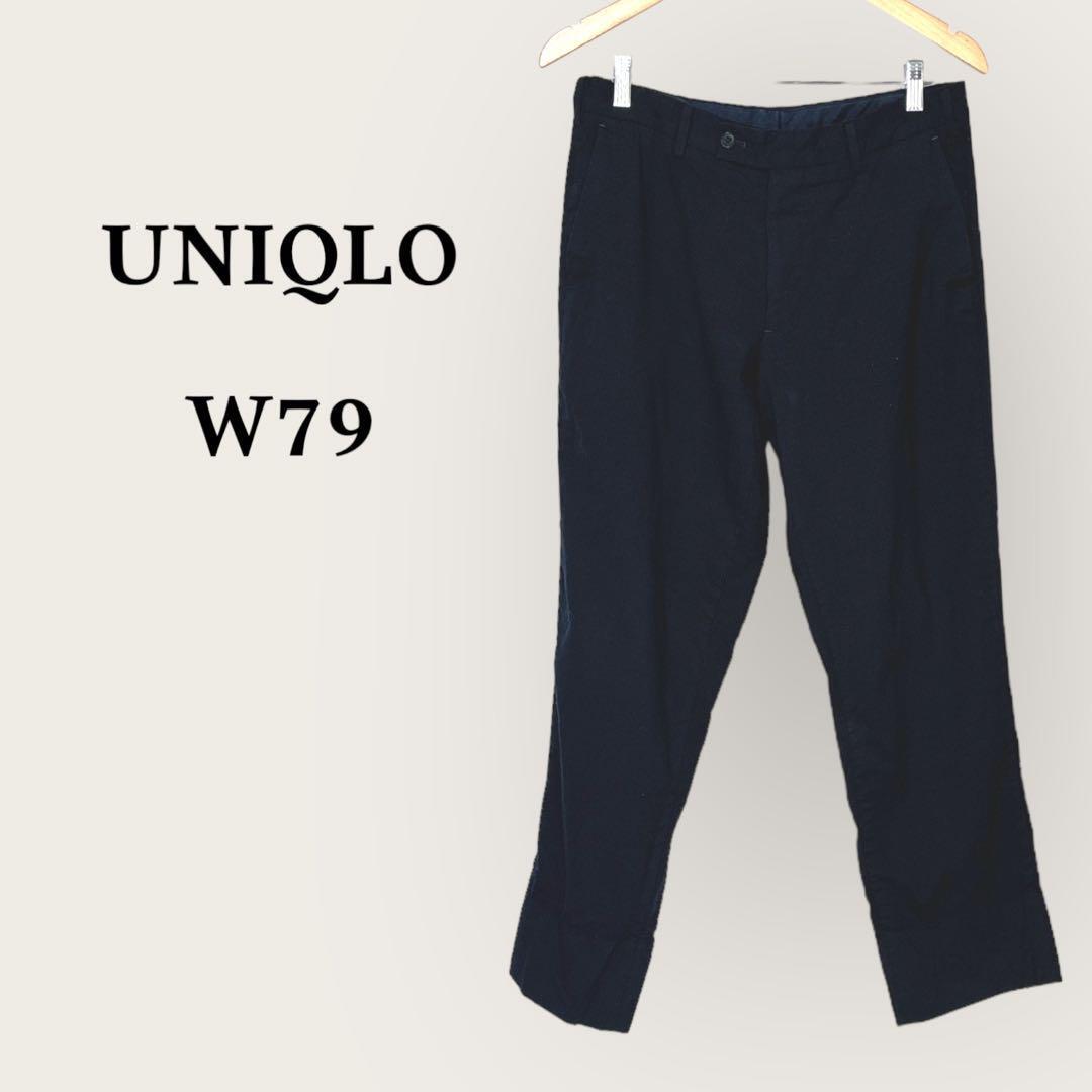 Yahoo!オークション - ユニクロ UNIQLO パンツ W79 黒 ブラック ウエス...
