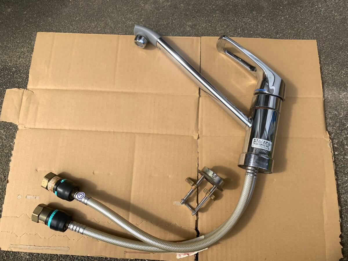 Yahoo!オークション - TOTO シングルレバー混合水栓 TKG31UPV21RX ワン...