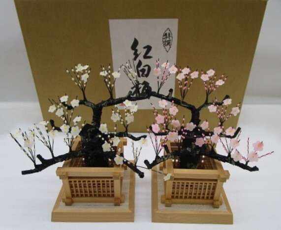 Yahoo!オークション - 平2188 紅白梅 小型 古代京風 雛道具 雛人形 ひ...