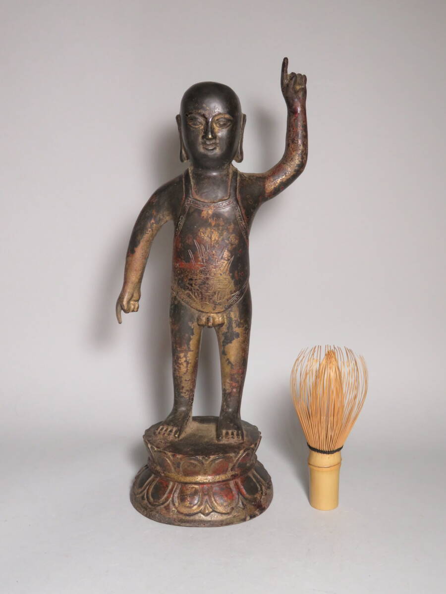 Yahoo!オークション - 時代の仏教美術 古銅 誕生仏 中国美術 lot 1607