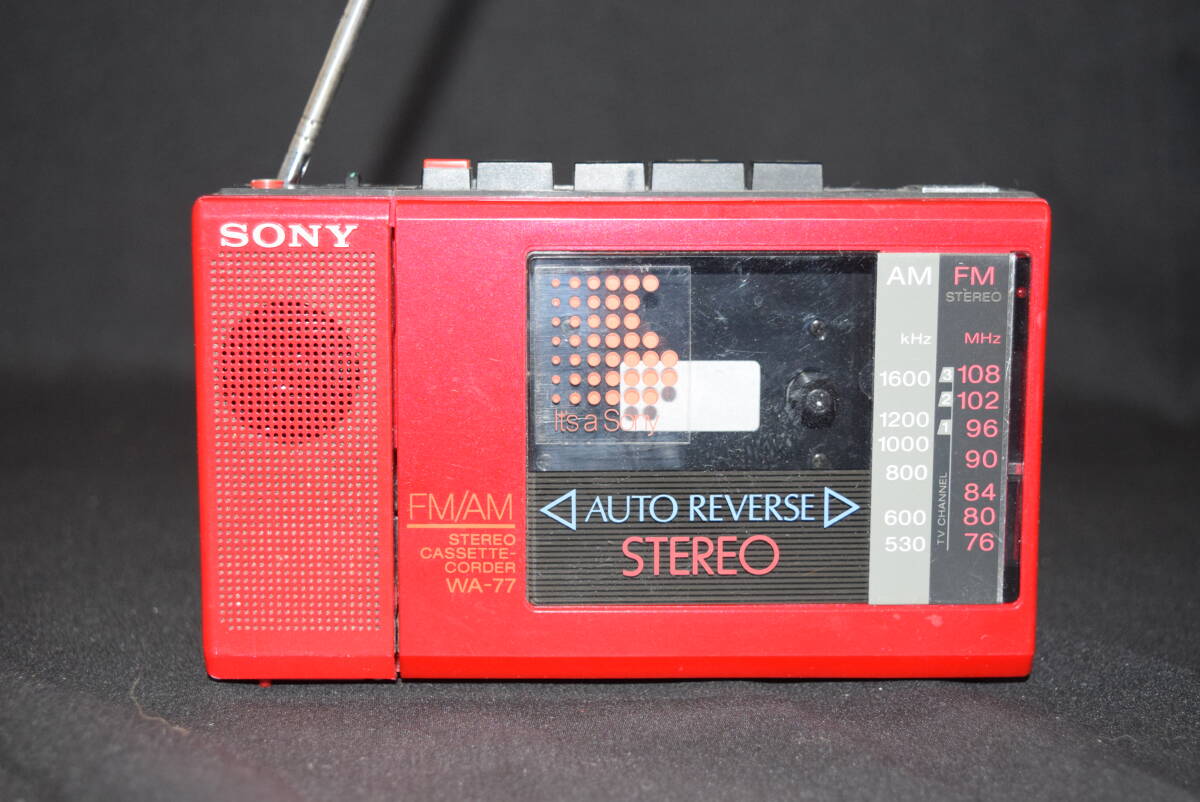 Yahoo!オークション - M 希少 SONY WA-77 FM/AM ステレオカセットコー...
