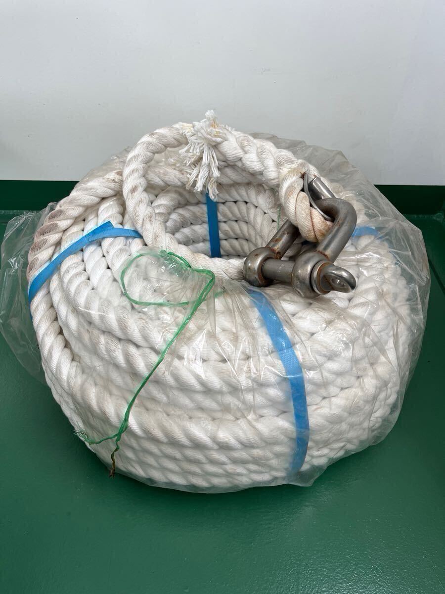 Yahoo!オークション - 未使用保管品 28mm×50m 三つ打 クレモナロープ...