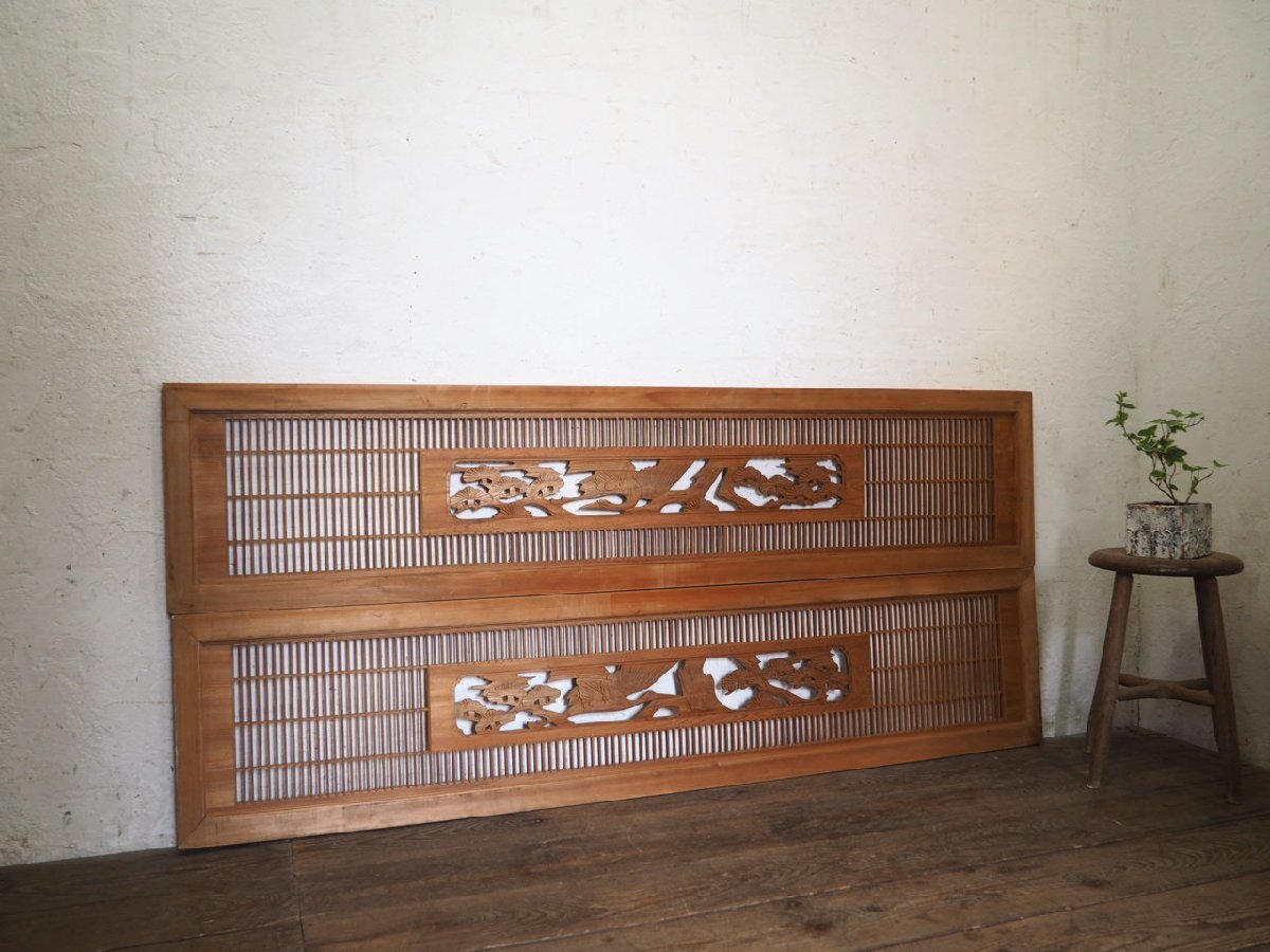 Yahoo!オークション - タS0485 【H37 5cm×W170 5cm】×2枚 素敵な組子...