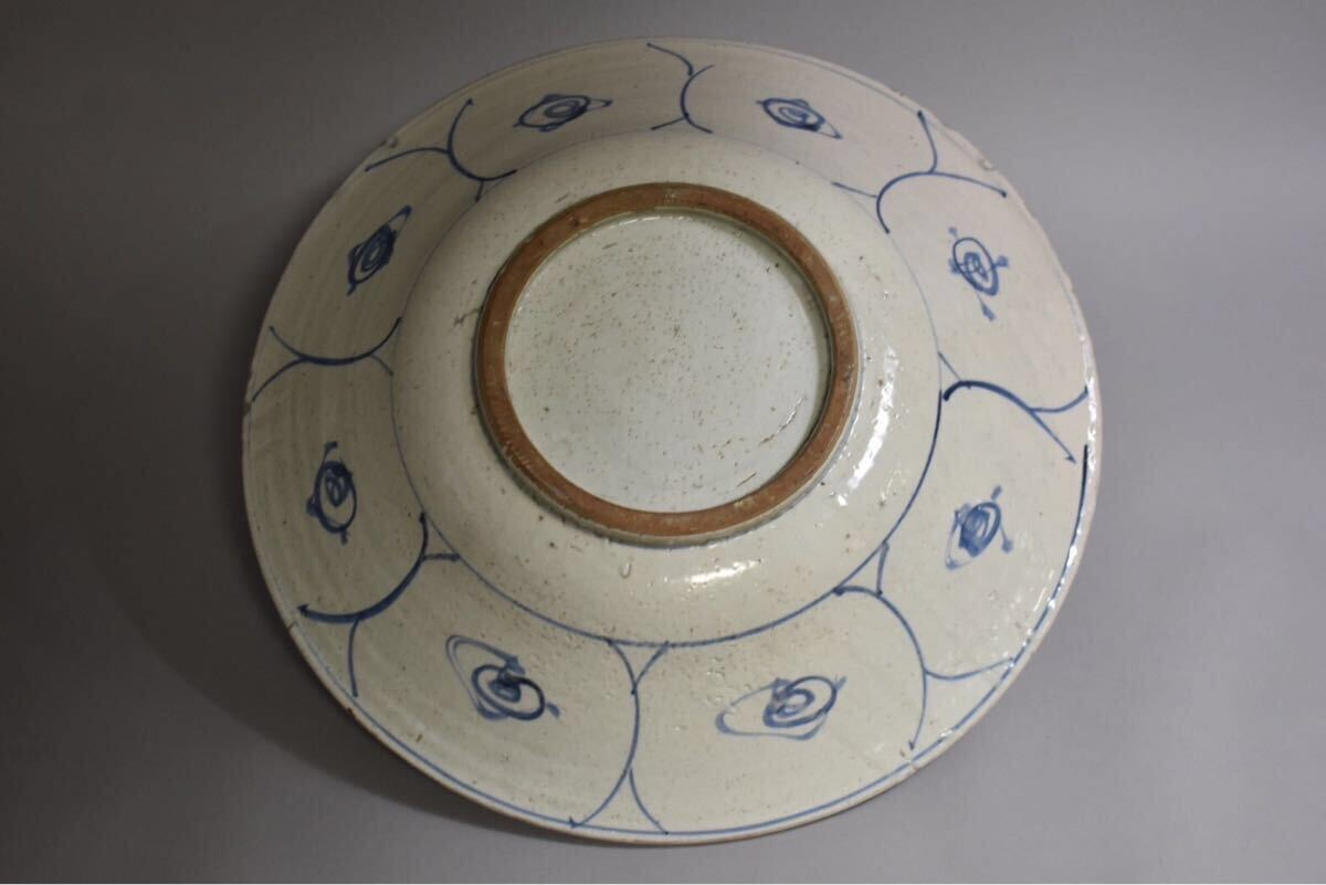 Yahoo!オークション - 【英】A903 時代 三田焼染付芙蓉手大皿 D49.8㎝