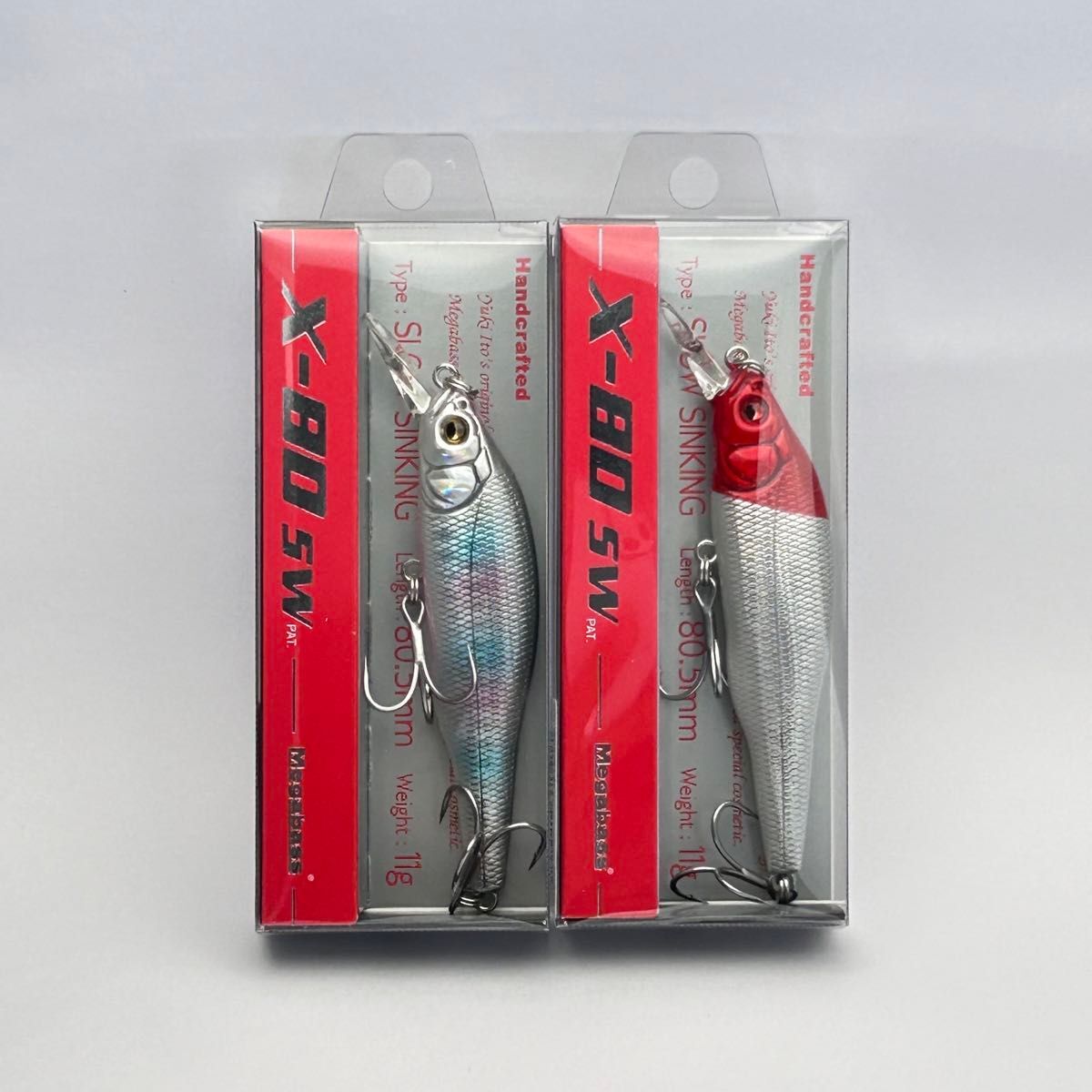Yahoo!オークション - メガバス X-80 SW 2個セット 未開封 GG RED HEAD...