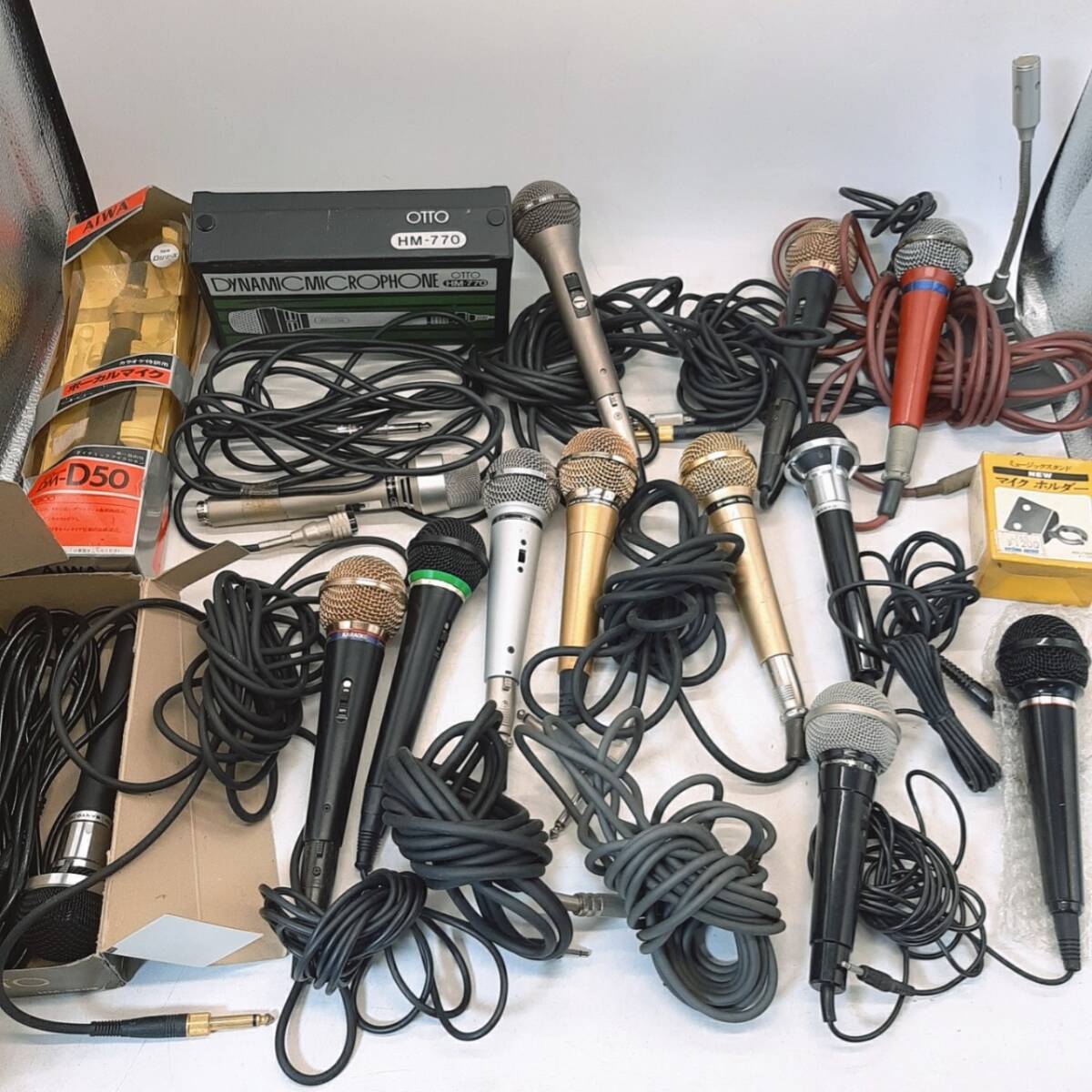 Yahoo!オークション - n182 マイク まとめ 動作未確認 長期保管品 現状...