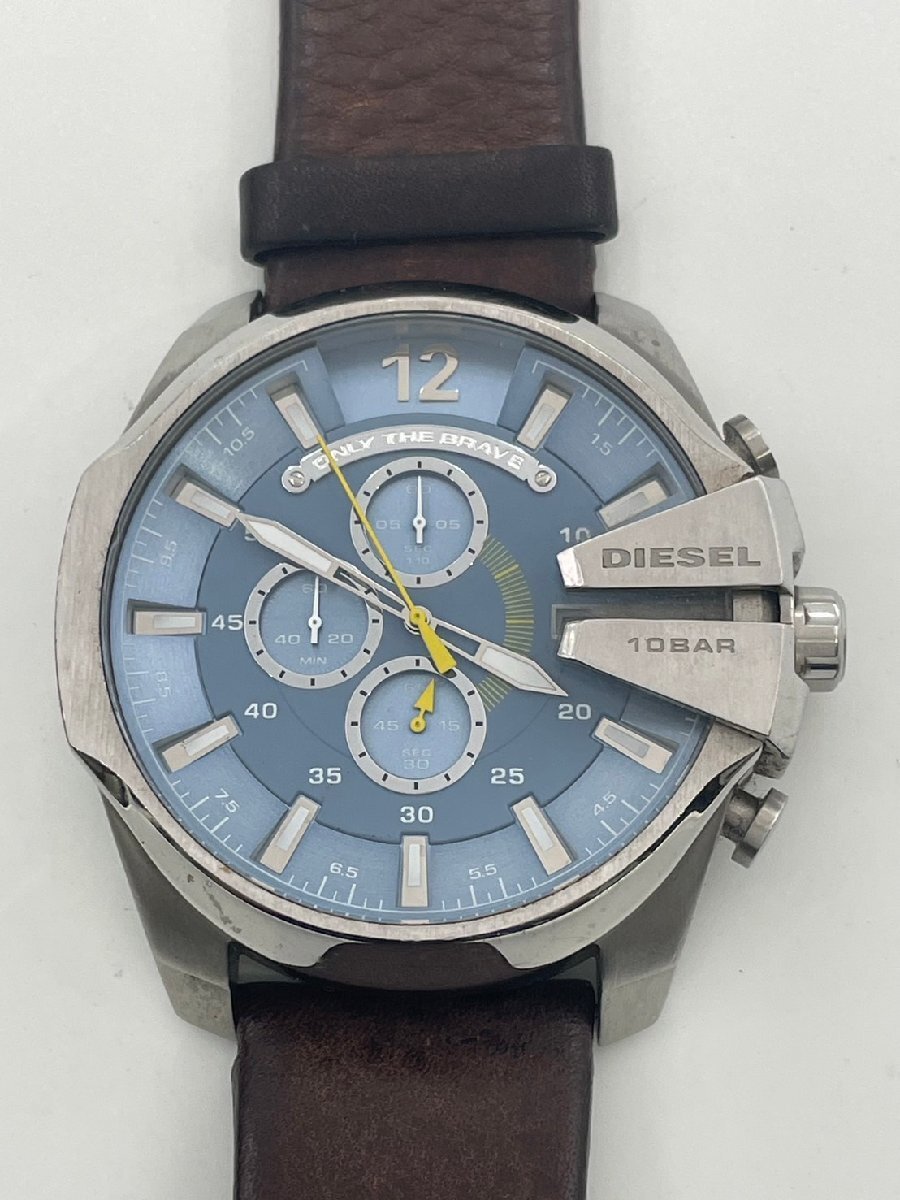 Yahoo!オークション - 1円 ディーゼル DZ-4281 SS 青 メンズ 稼働 QZ 8...