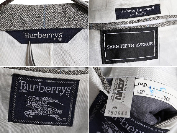 Yahoo!オークション - 90s USA製 BURBERRYS PRORSUM テーラード ジャケ...