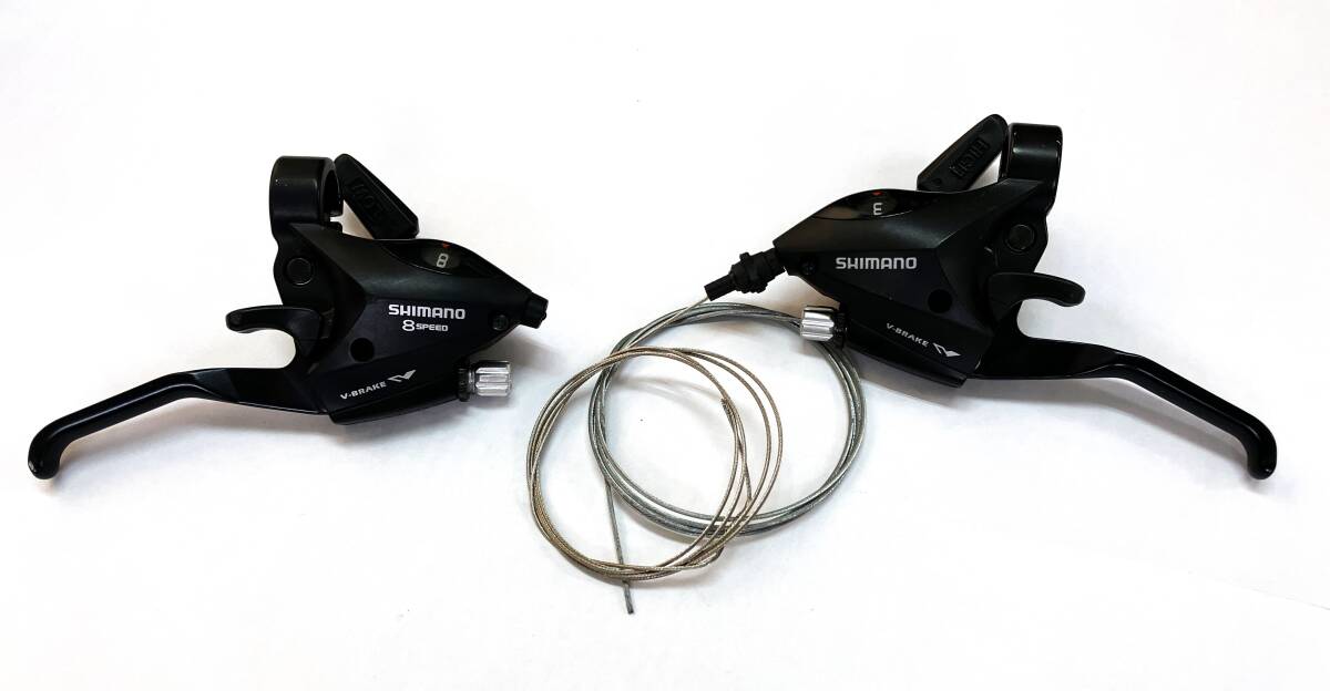 Yahoo!オークション - SHIMANO ST-EF50-L + 8Rシフトレバー3段+ 8段シ...