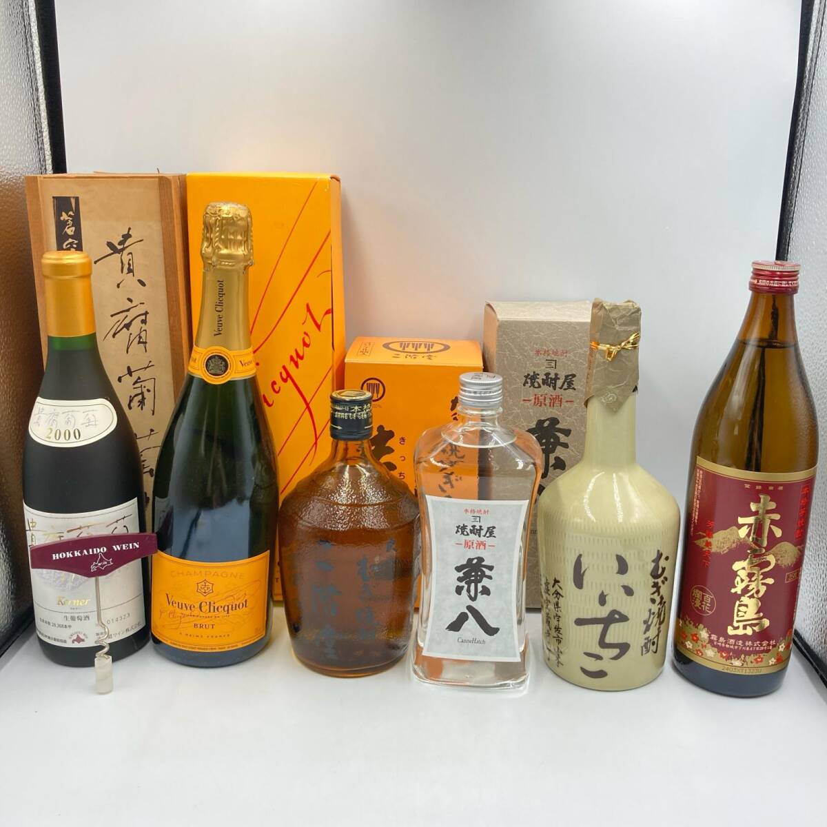 Yahoo!オークション - C325 未開栓 お酒 6点おまとめ ワイン 焼酎 容量...
