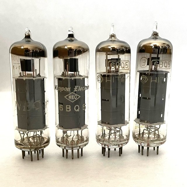 Yahoo!オークション - NEC/HITACHI 6BQ5 4本 セット まとめ 真空管 熱...