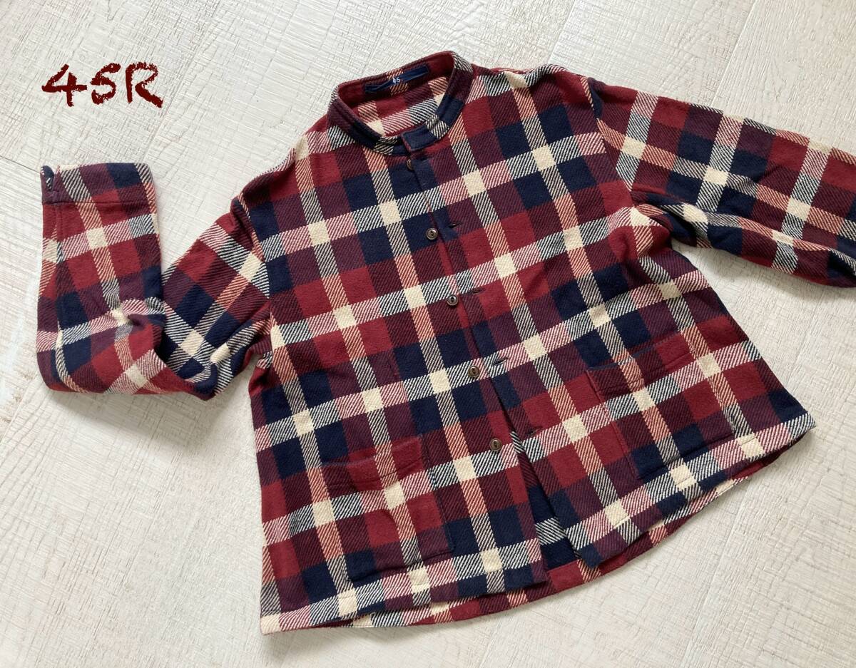 Yahoo!オークション - 45R ネルチェックカーディガン 2 / 45rpm umii90...