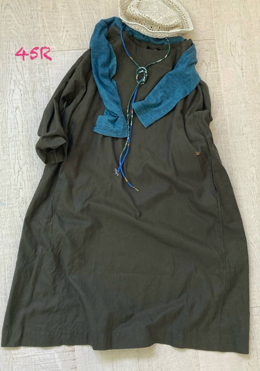 Yahoo!オークション - 45R コットンワンピース カーキ / 45rpm umii908