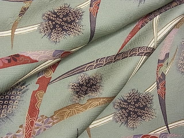 Yahoo!オークション - 平和屋着物 上質な小紋 雪芝鹿の子花文 逸品 du1...