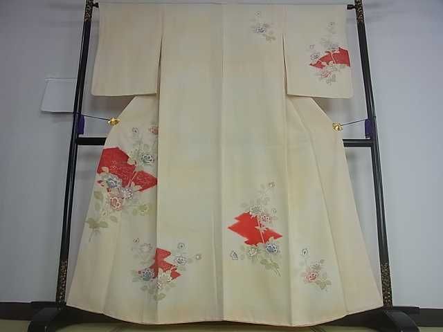 Yahoo!オークション - 平和屋着物 訪問着 駒刺繍 草花文 金彩 逸品 ar3...