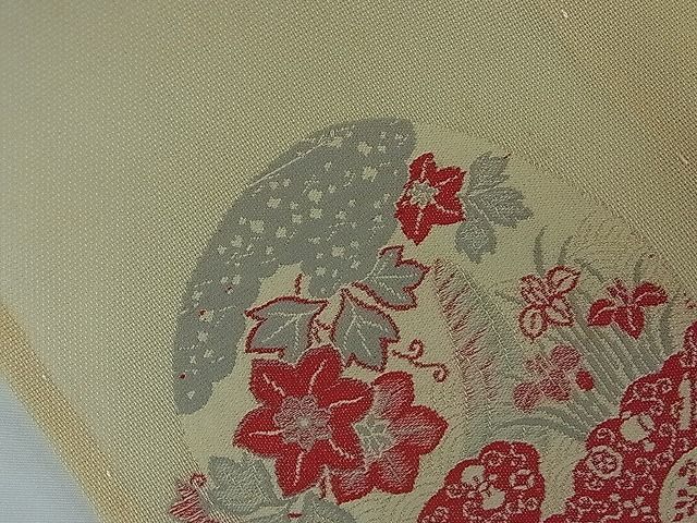 Yahoo!オークション - 平和屋着物 夏物 小紋 紗 団扇 草花文 逸品 yc80...