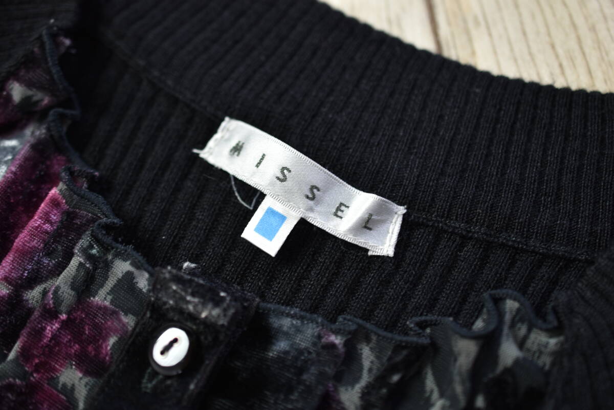 Yahoo!オークション - ミゼール MISSEL 異素材コンビ ウールリブニット...