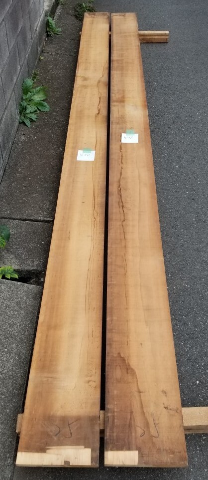 Yahoo!オークション - 天然 無垢 米ヒバ 板材 3986×248×25 ＆ 3988×...