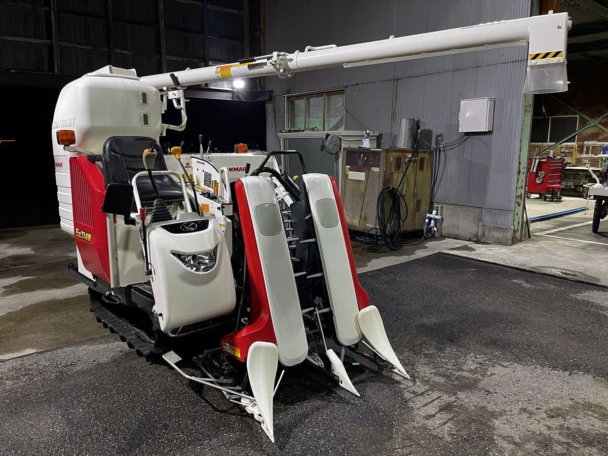 動画有り ヤンマー コンバイン Ee214G 2条刈 14馬力 オーガ回動 こぎ深さ自動 グレンタンク 全面2条刈 Ee214W.G 使用少 富山市(車体)｜売買されたオークション情報 ...