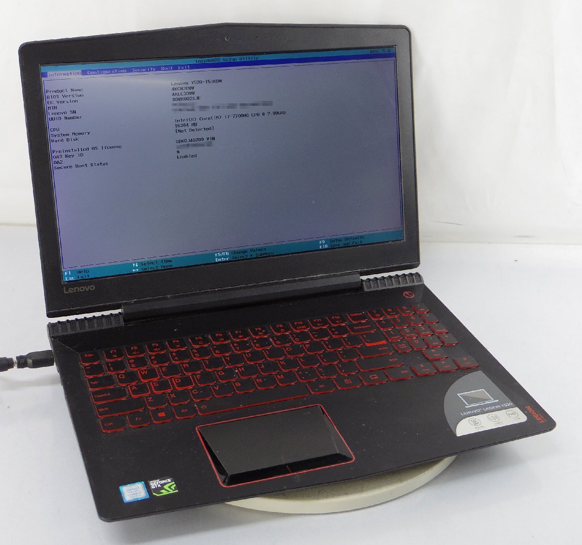 Yahoo!オークション - 15.6インチ OS無し訳あり Lenovo Y520-15IKBN 80...