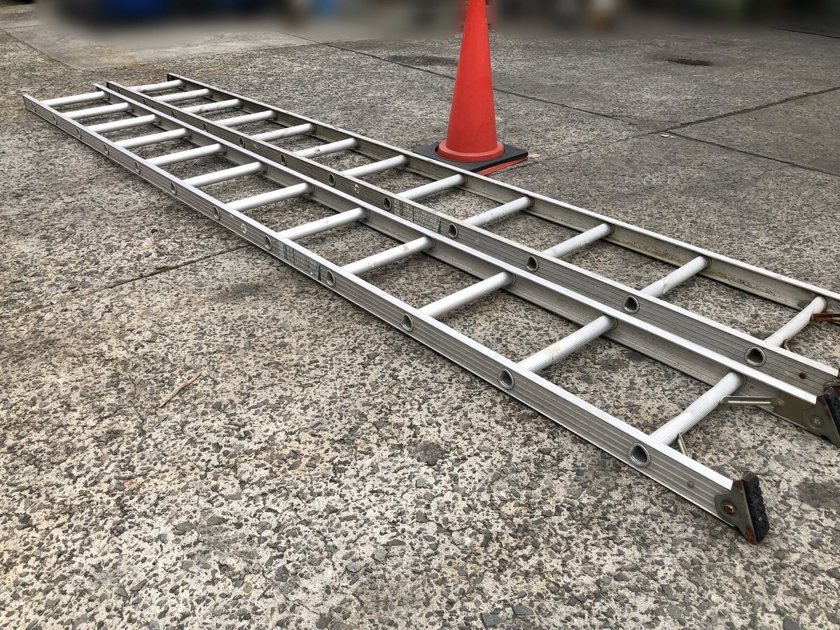 Yahoo!オークション - ミ仲f829 長谷川 アルミ合金製 単はしご/梯子 HC...