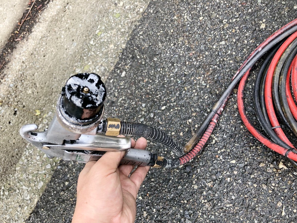 Yahoo!オークション - 有仲f871 圧送式シャーシ塗装機 エアー塗装機 シ...