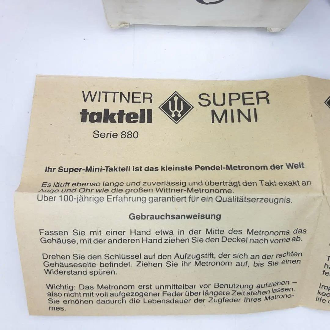 Yahoo!オークション - Wittner ウィットナー メトロノーム 880 ミニ 木製