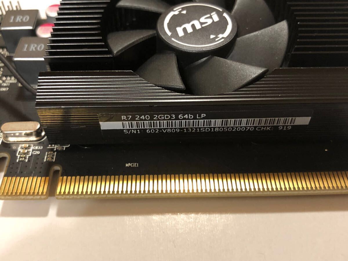 Yahoo!オークション - MSI R7 240 2GD3 64b LP 【AMD RADEON R7 240