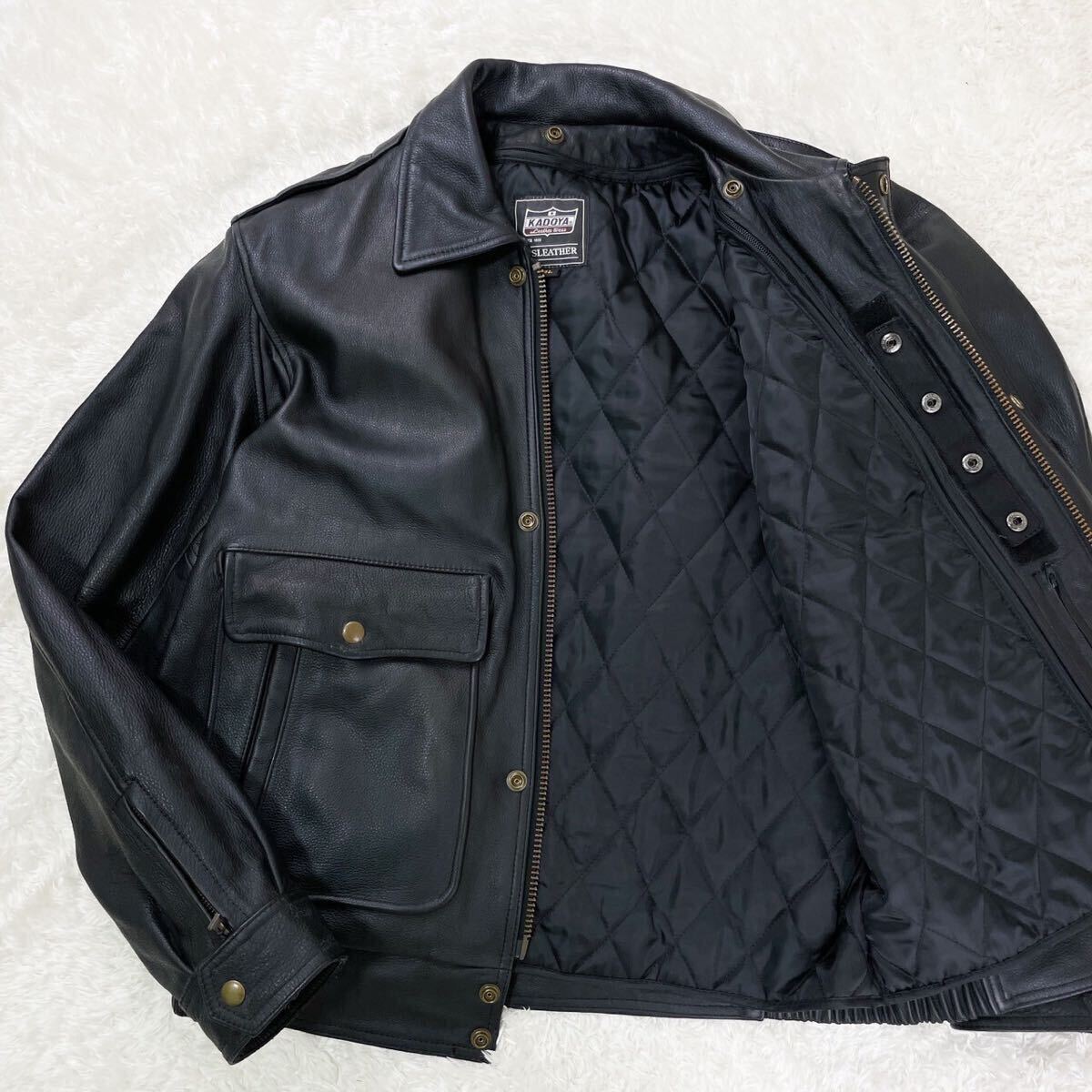 4Lサイズ KADOYA カドヤ ライダース レザージャケット ジャケット アウター 本革 ブルゾン メンズ(XLサイズ以上)｜売買されたオークション情報、yahooの商品情報をアーカイブ公開 ...