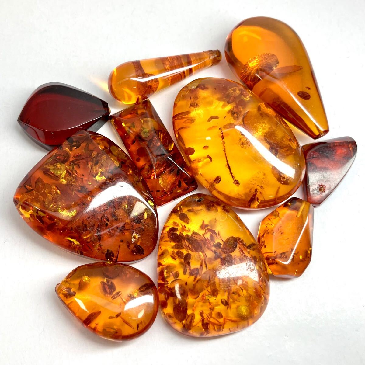 Yahoo!オークション - 天然本琥珀10点おまとめ200ct o 40g ルース 裸...