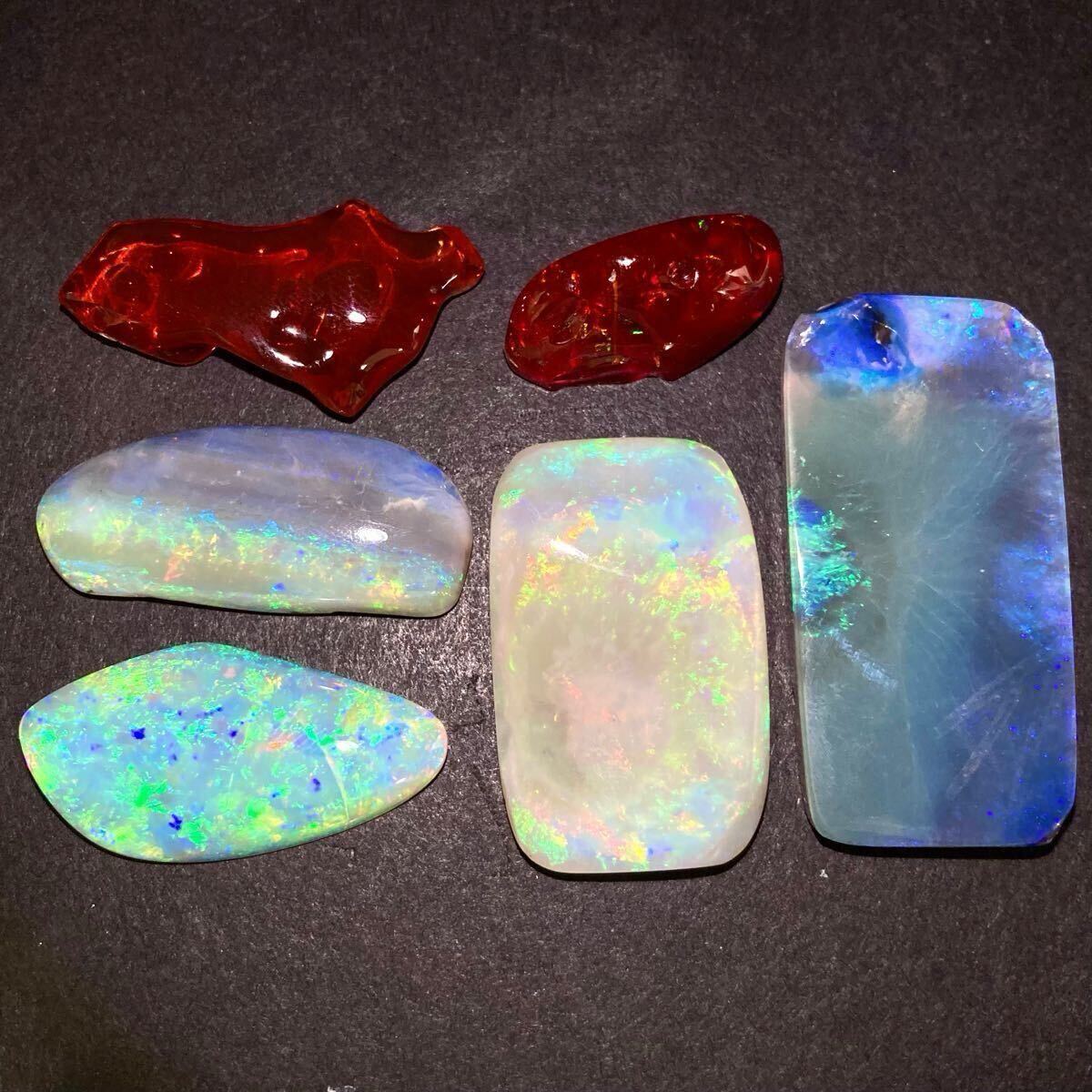 Yahoo!オークション - 変形 遊色効果 天然オパールおまとめ110.5ct o ...