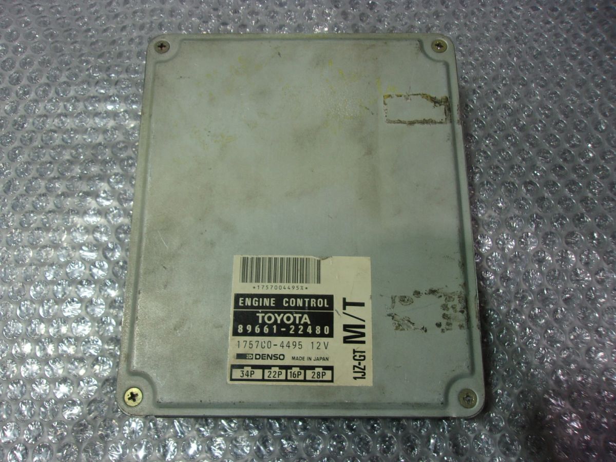 激安 JZX90 チェイサー 5MT マニュアル 純正 ノーマル コンピューター ECU CPU 1JZ-GTE 89661-22480 / 2R10-815(トヨタ用)｜売買された ...