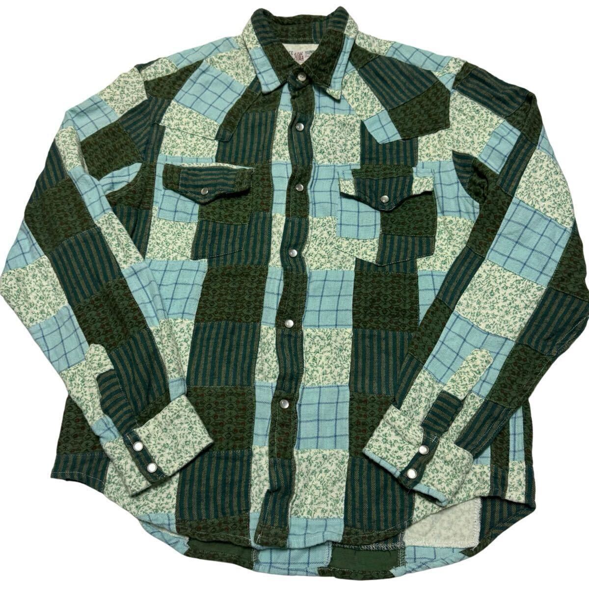 SPICE ISLAND 長袖シャツ ネルシャツ パッチワーク M(Mサイズ)｜売買されたオークション情報、yahooの商品情報をアーカイブ公開 - オークファン（aucfan.com）