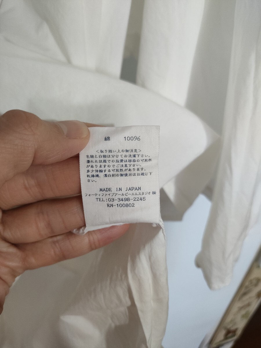 Yahoo!オークション - 45R コットンダンプ白ブラウス L