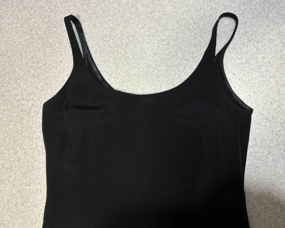 Yahoo!オークション - E608/美品・絹100％黒ロングドレス[9号]丈140...