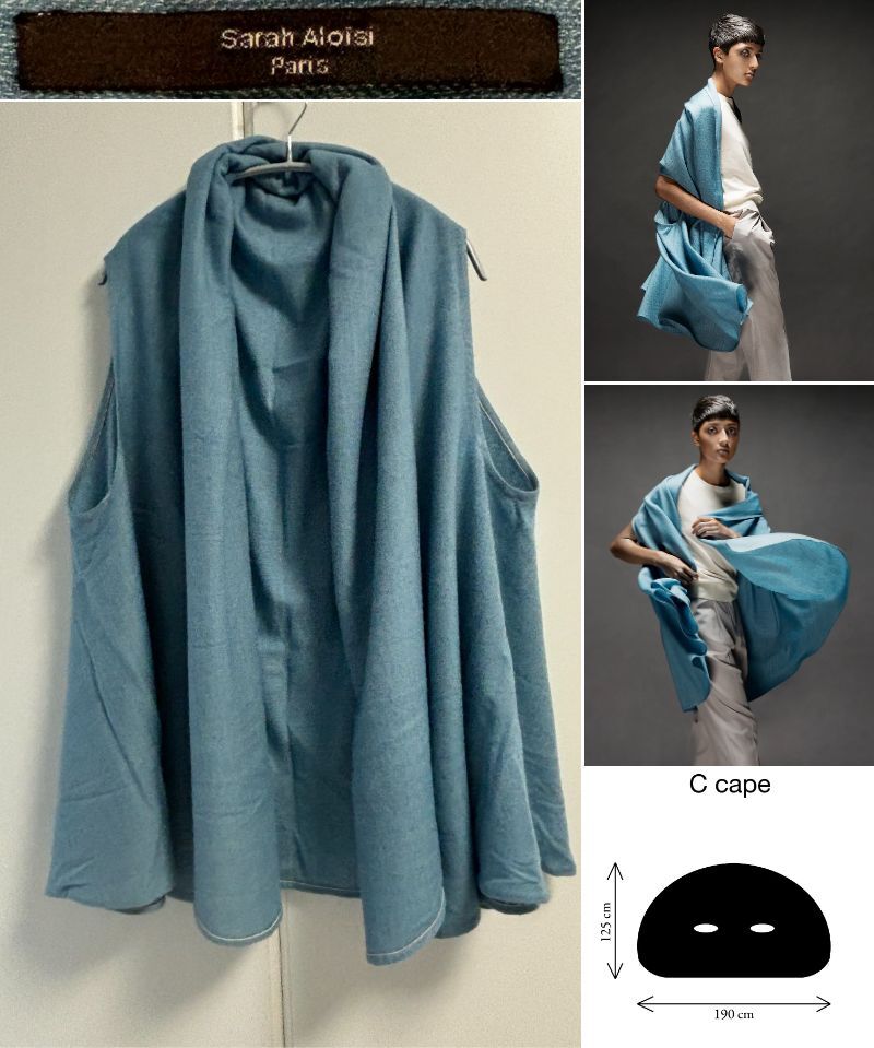 Yahoo!オークション - H355/美品.羽織るCケープ Sarah Aloisi/ サラア...