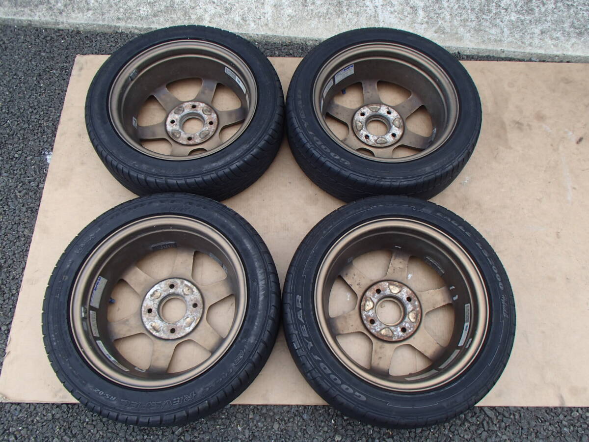 Yahoo!オークション - P48 RAYS TE37 ブロンズ 14インチアルミホイール...