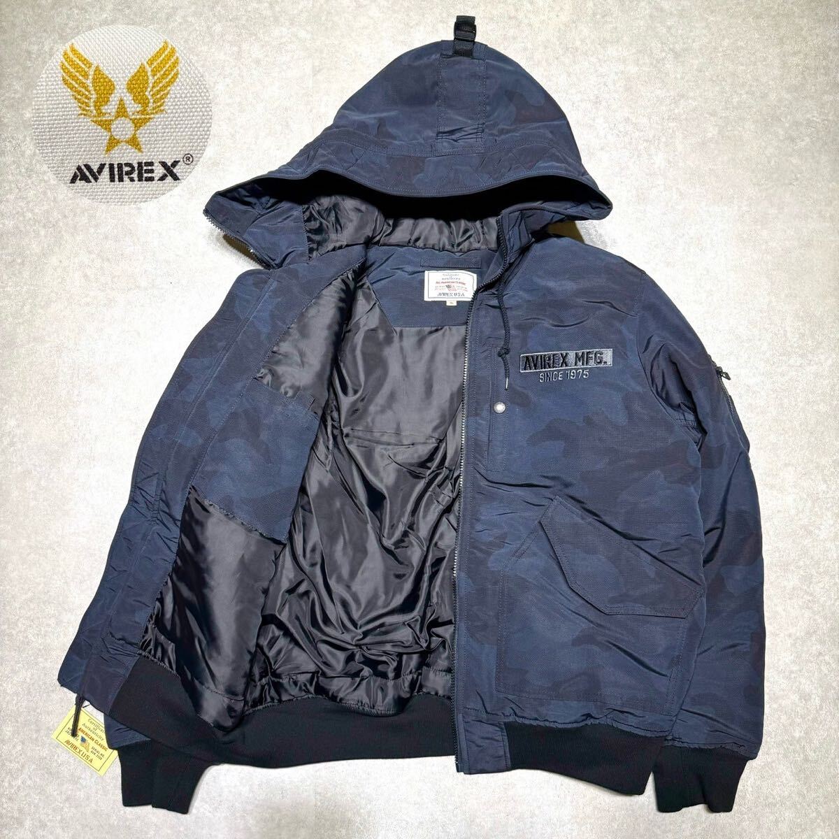 Yahoo!オークション - 未使用 タグ付き AVIREX XLサイズ フライトジャ...