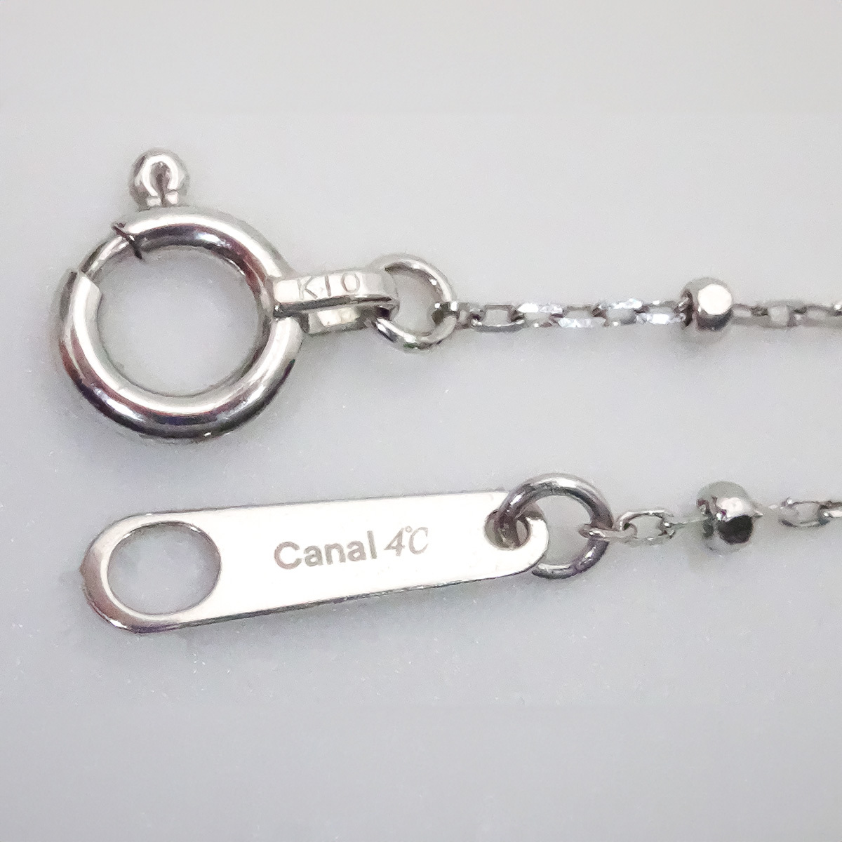 Yahoo!オークション - 【美品】4℃ (ヨンドシー) ブレスレット K10WG 1...